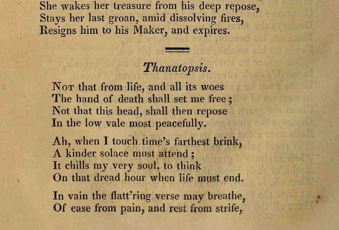 WILLIAM CULLEN BRYANT (1794–1878), “Thanatopsis,” North American Review and Miscellaneous ...